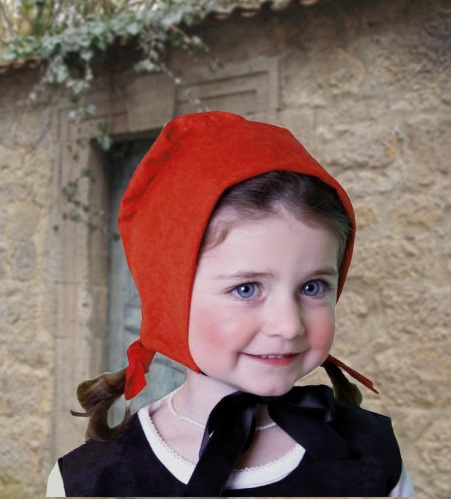 Rotkäppchen Kinder Haube rot